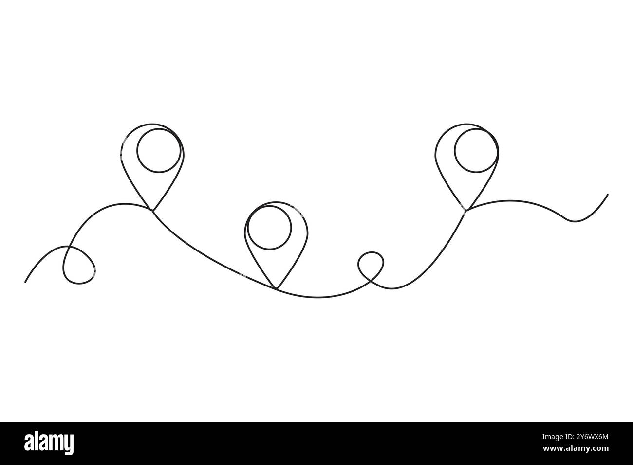 Location pin icon. Continuous line drawing. Minimalist map marker ...