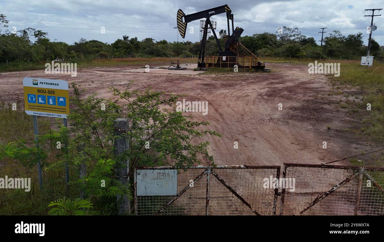 entre rios, bahia, brazil - setembro 10, 2024: oil exploration machine ...