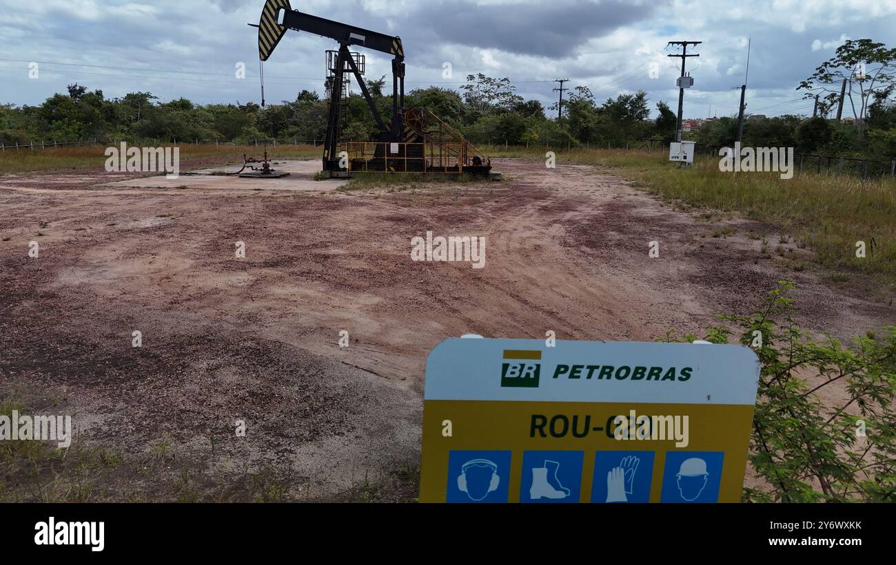 entre rios, bahia, brazil - setembro 10, 2024: oil exploration machine ...