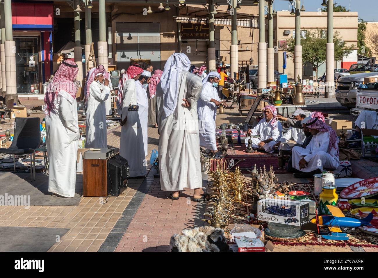 RIYADH, SAUDI ARABIA - NOVEMBER 30, 2021: Flea market section of Souq ...
