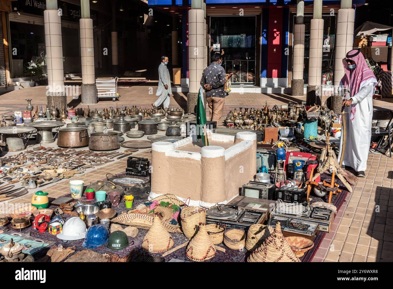 RIYADH, SAUDI ARABIA - NOVEMBER 30, 2021: Flea market section of Souq ...