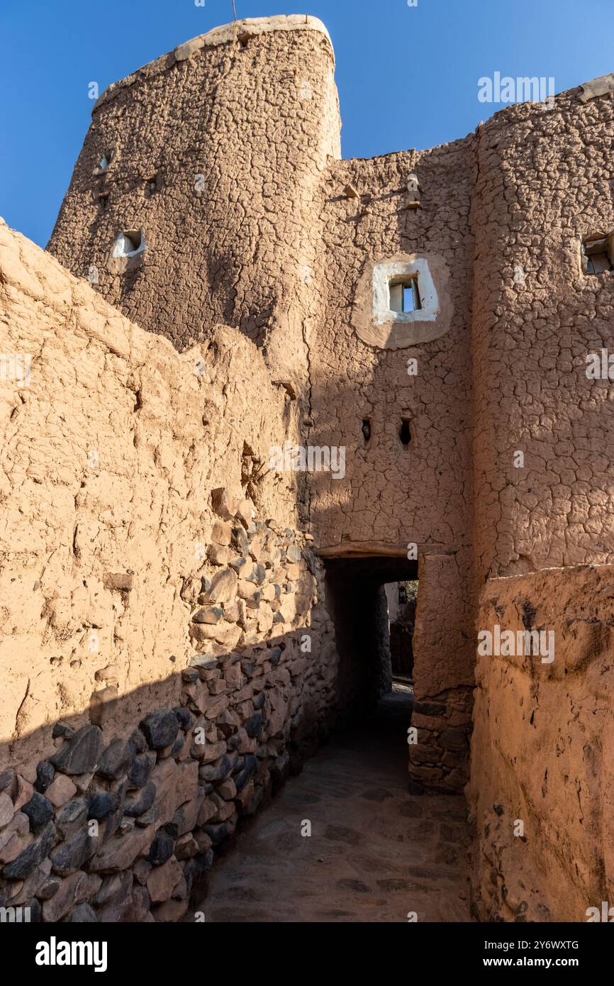 Traditional mud-brick houses in Dhahran al Janub, Saudi Arabia Stock ...