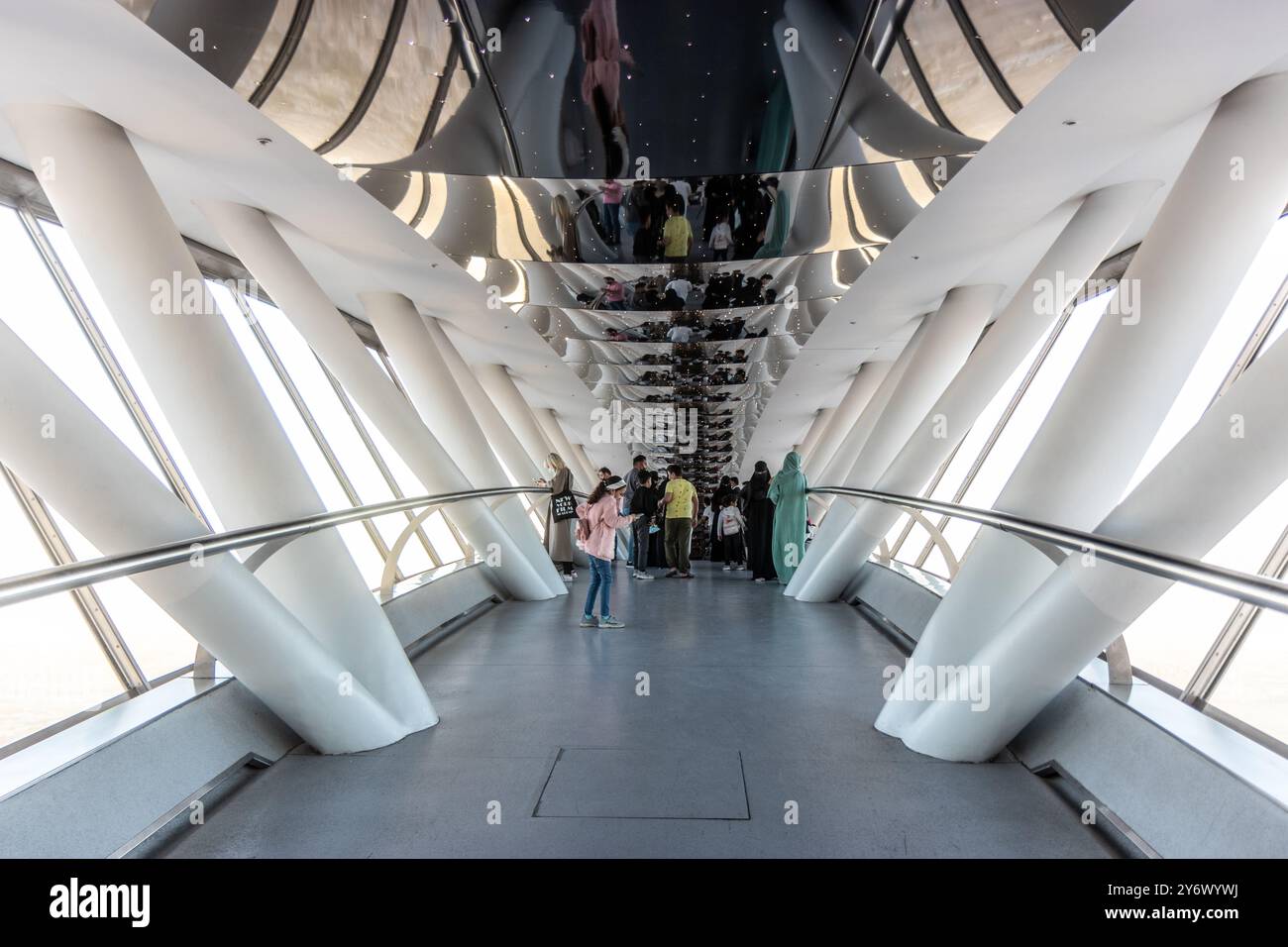 RIYADH, SAUDI ARABIA - DECEMBER 1, 2021: Interior of Kingdom Centre Sky ...