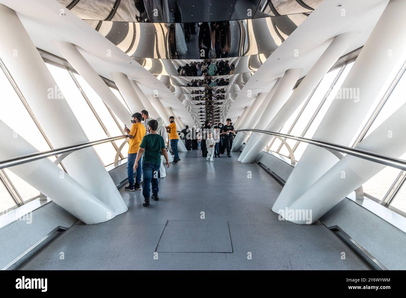 RIYADH, SAUDI ARABIA - DECEMBER 1, 2021: Interior of Kingdom Centre Sky ...