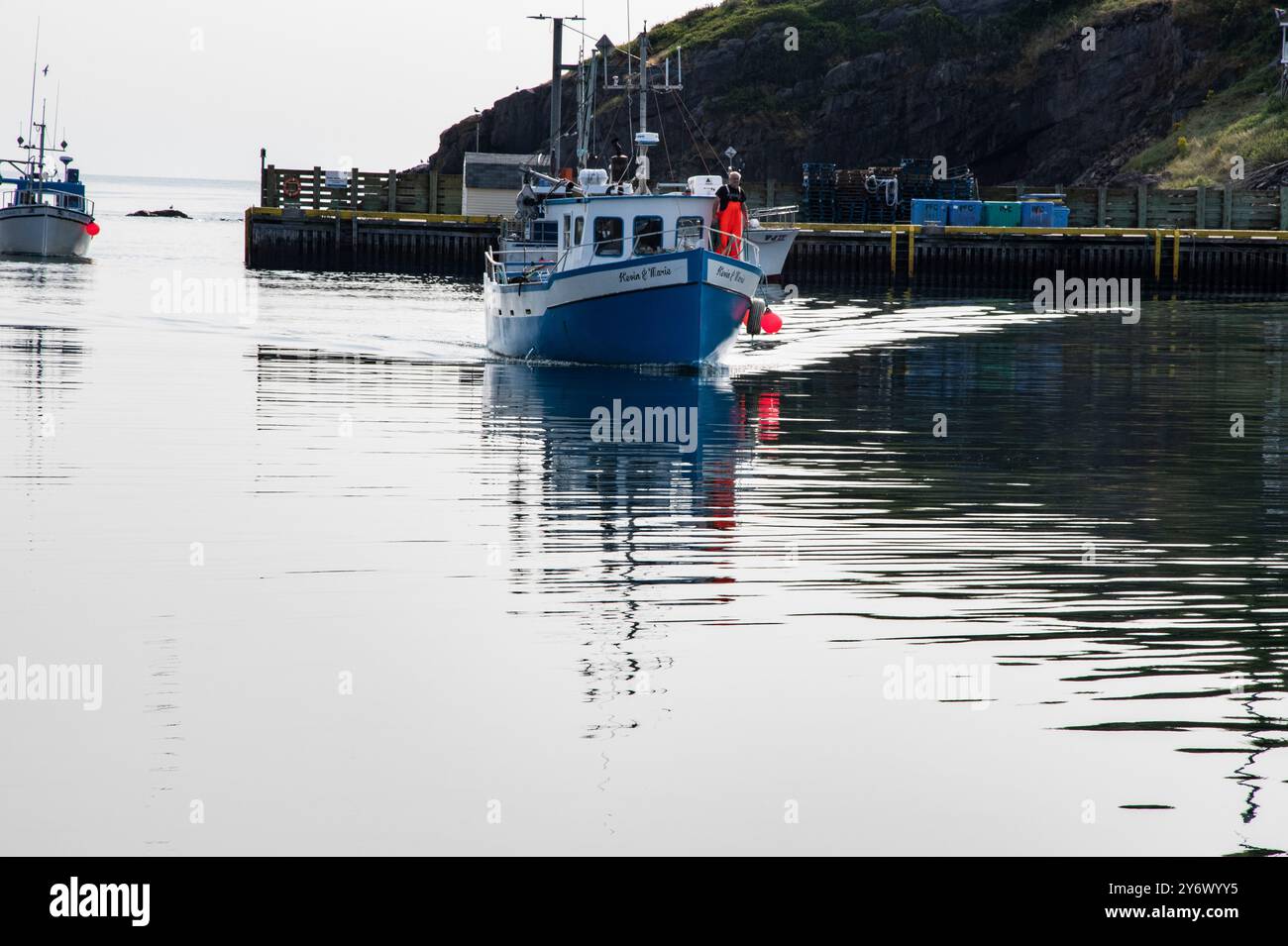 Kevin and Marie fishing boat underway in Petty Harbour–Maddox Cove ...