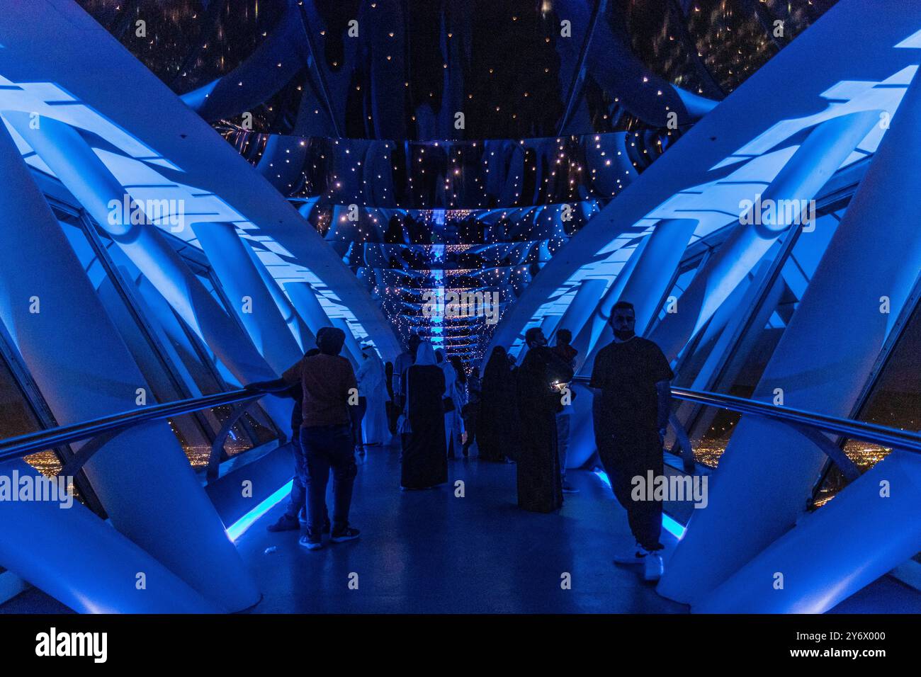 RIYADH, SAUDI ARABIA - DECEMBER 1, 2021: Interior of Kingdom Centre Sky ...