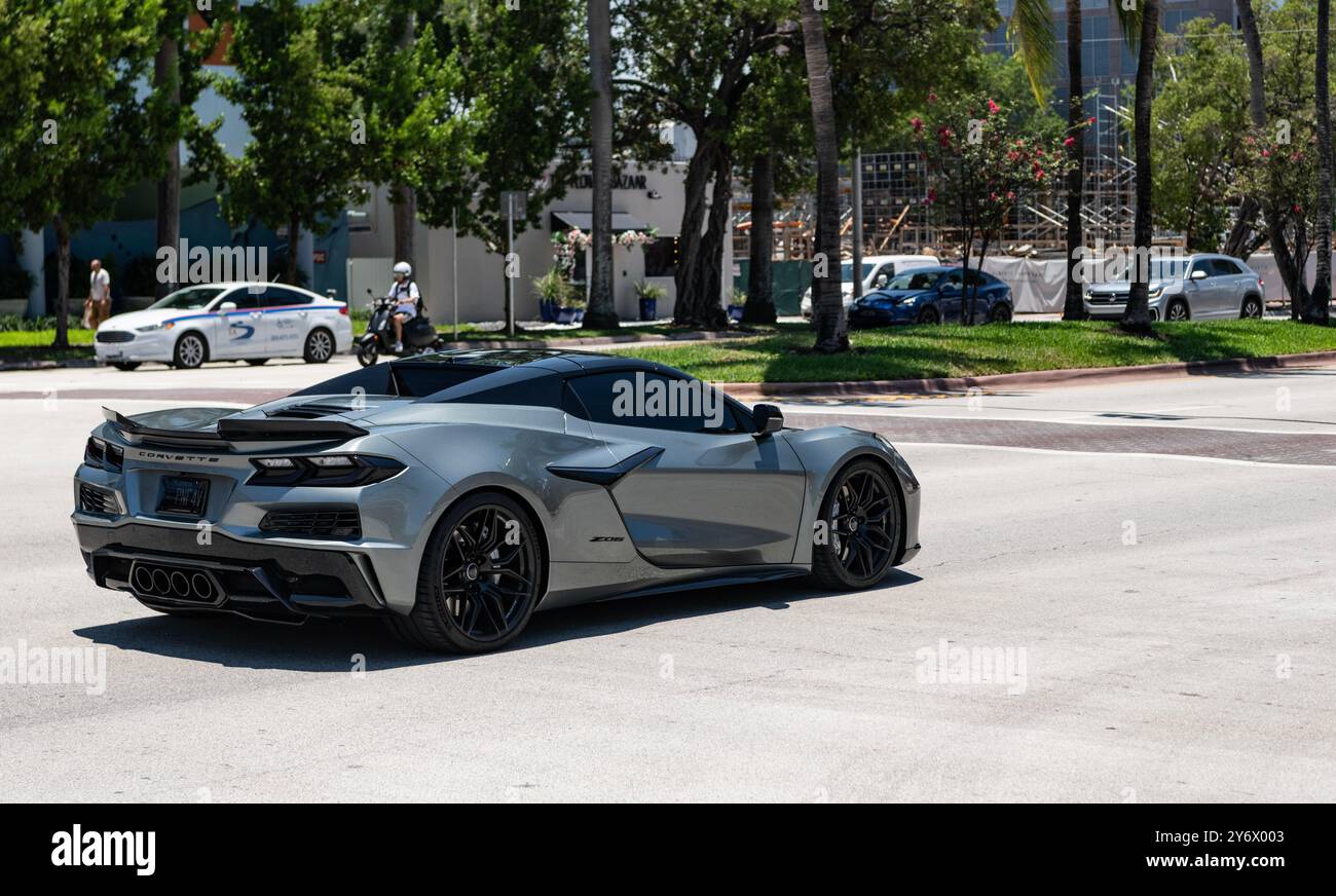 Miami Beach, Florida USA - June 9, 2024: Chevrolet Corvette Z06 ...