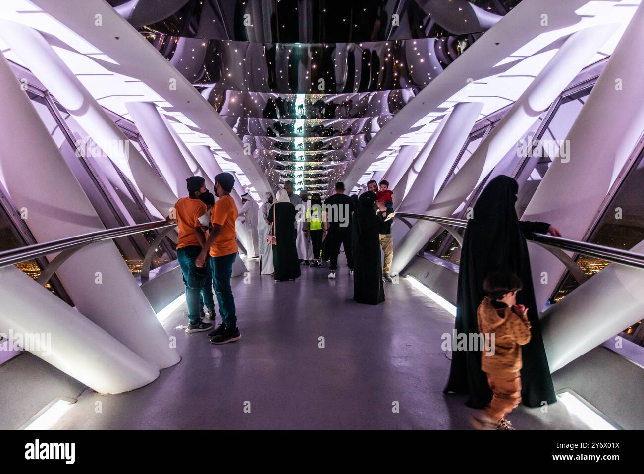 RIYADH, SAUDI ARABIA - DECEMBER 1, 2021: Interior of Kingdom Centre Sky ...