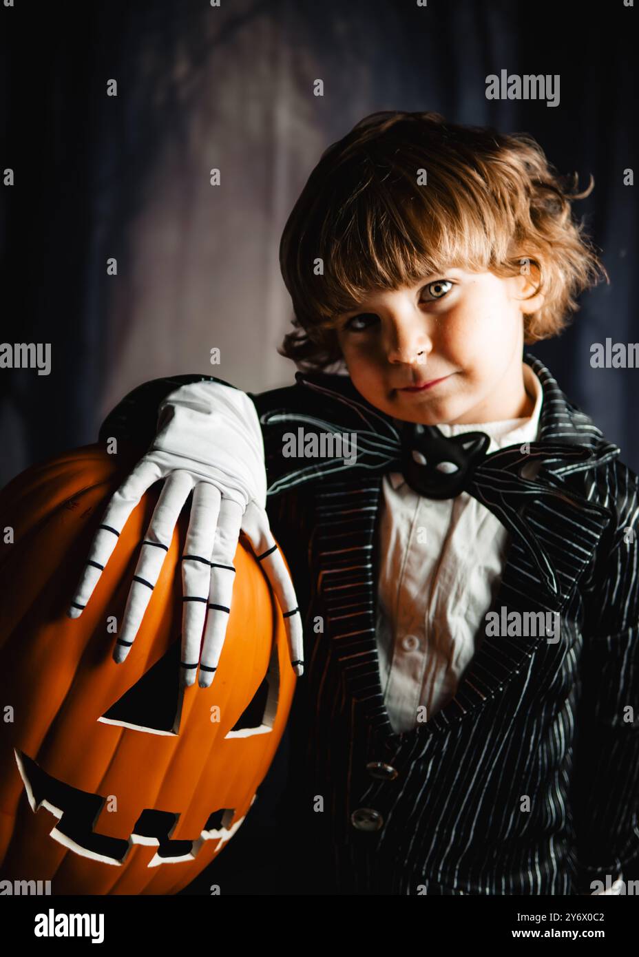 young child in Jack Skellington Halloween costume from Nightmare Before ...