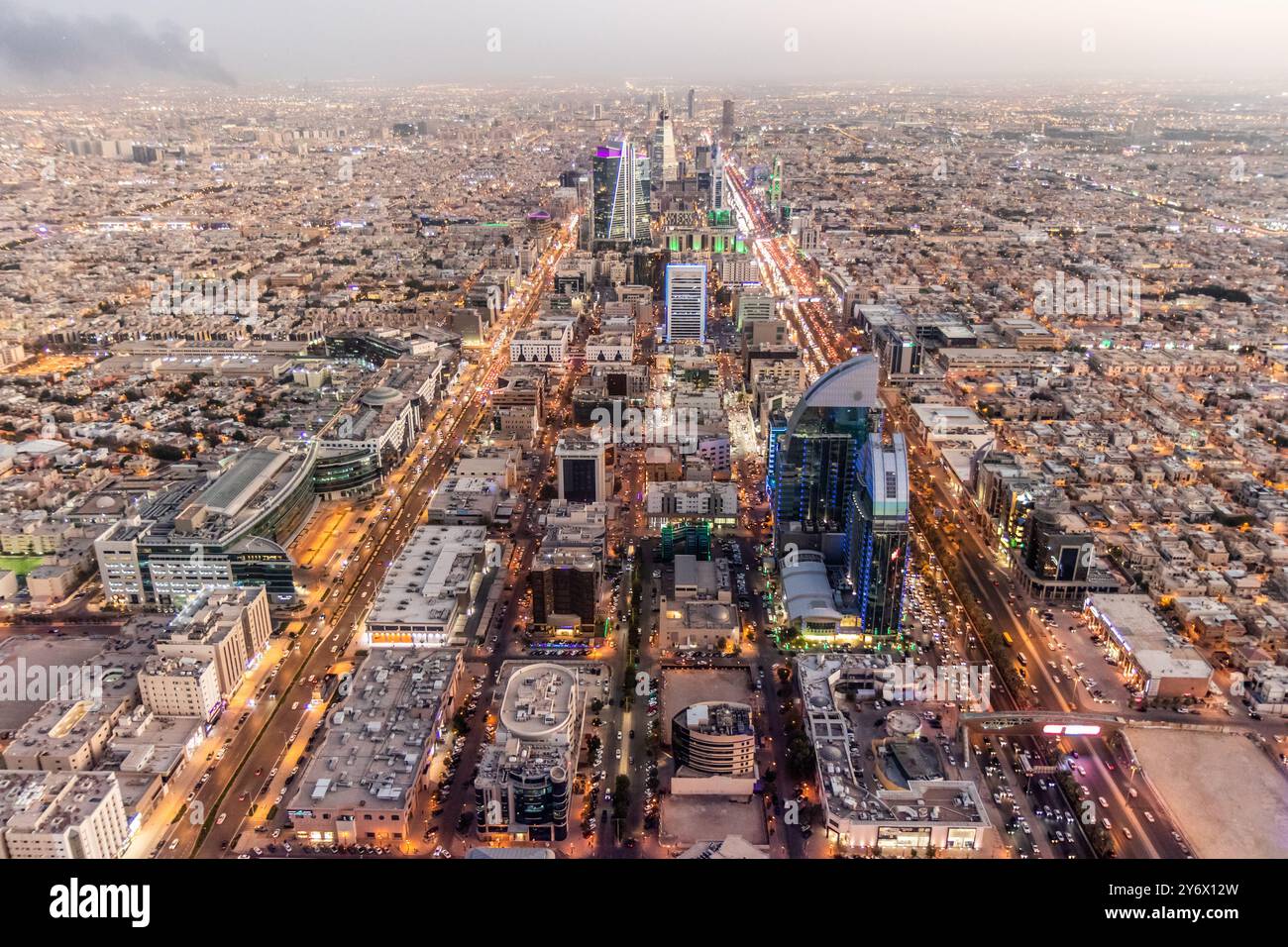 Evening aerial view of Riyadh, capital of Saudi Arabia Stock Photo - Alamy