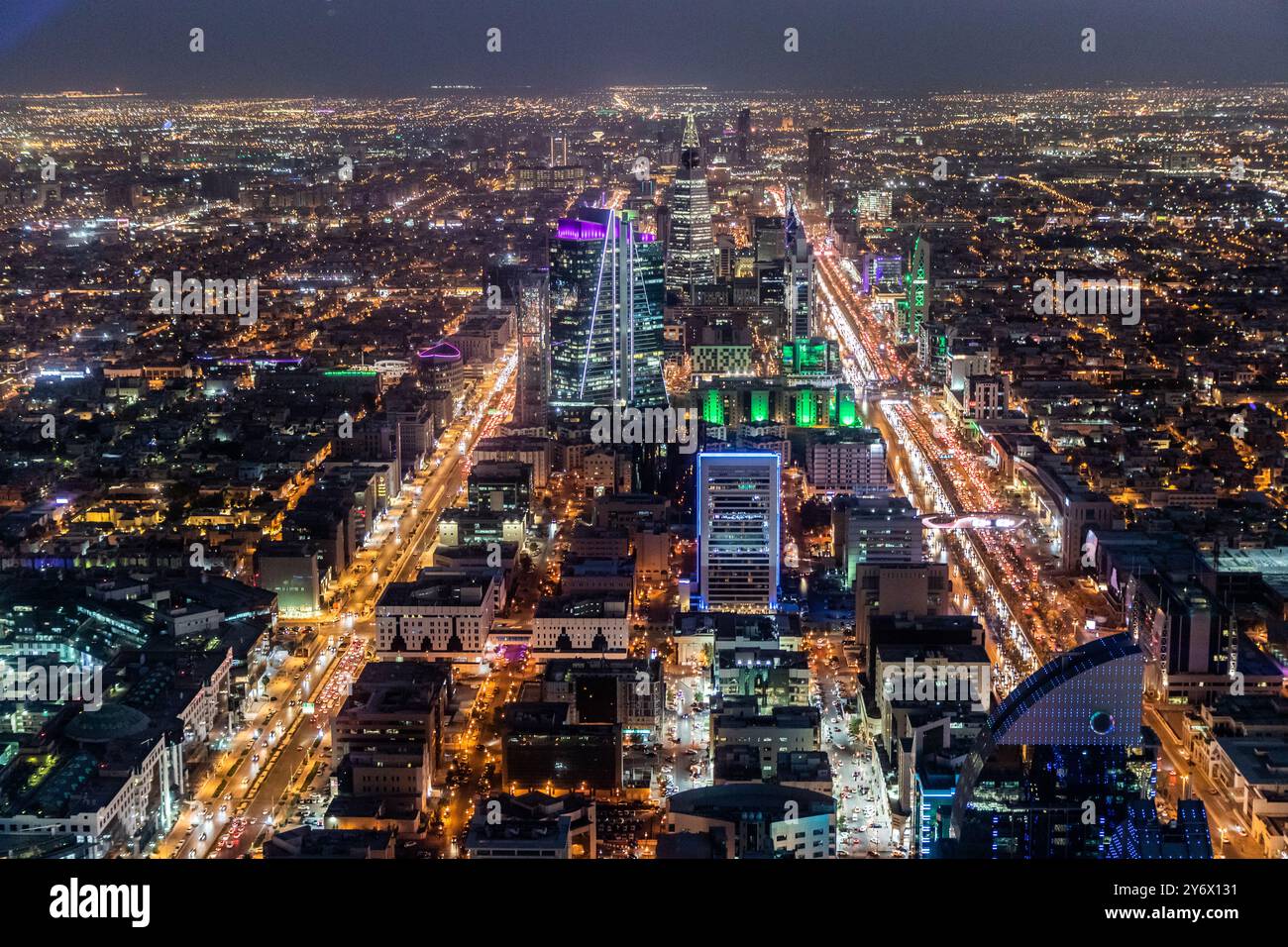Evening aerial view of Riyadh, capital of Saudi Arabia Stock Photo - Alamy
