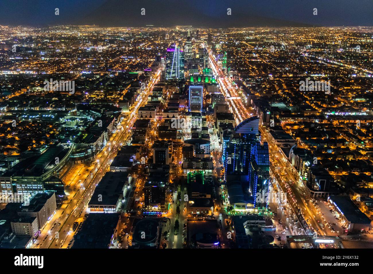 Evening aerial view of Riyadh, capital of Saudi Arabia Stock Photo - Alamy