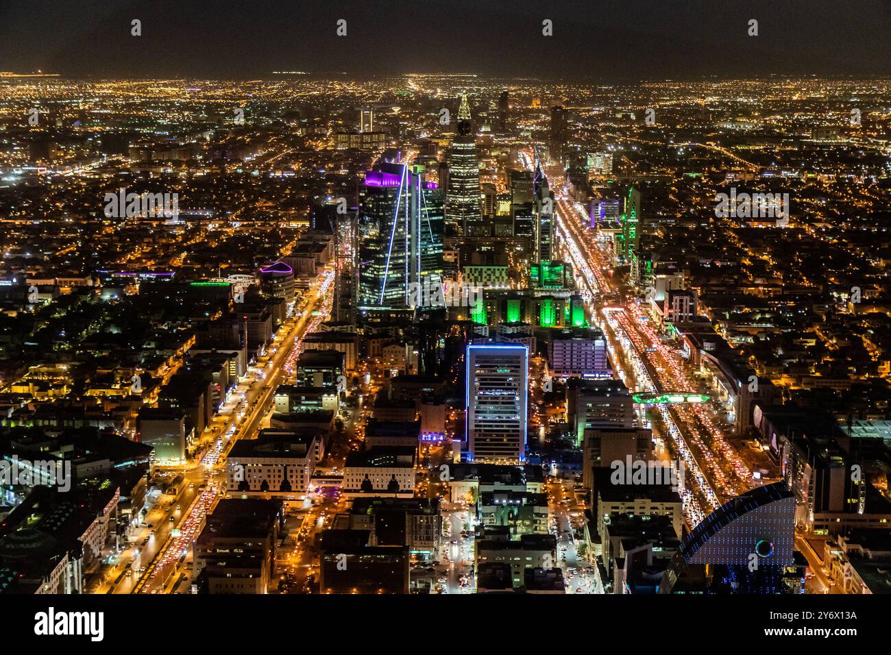Evening aerial view of Riyadh, capital of Saudi Arabia Stock Photo - Alamy