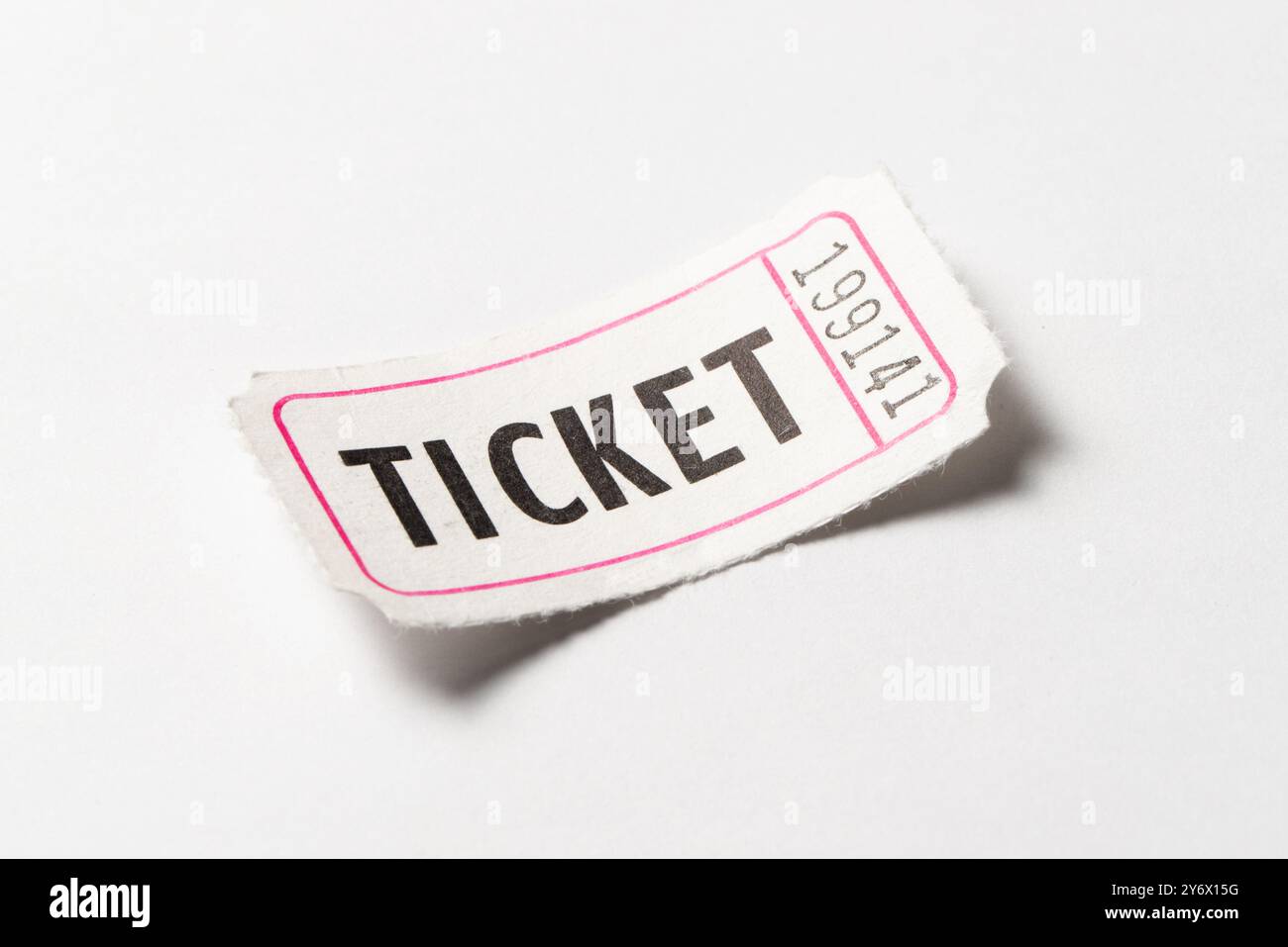 White vintage admission ticket Stock Photo - Alamy
