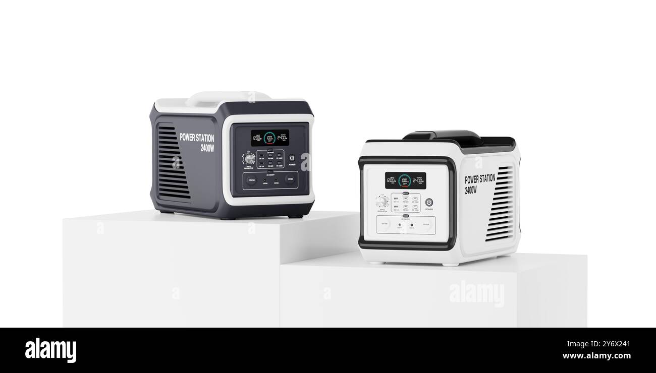 White Podium Pedestal Stands with High Capacity Portable Power ...