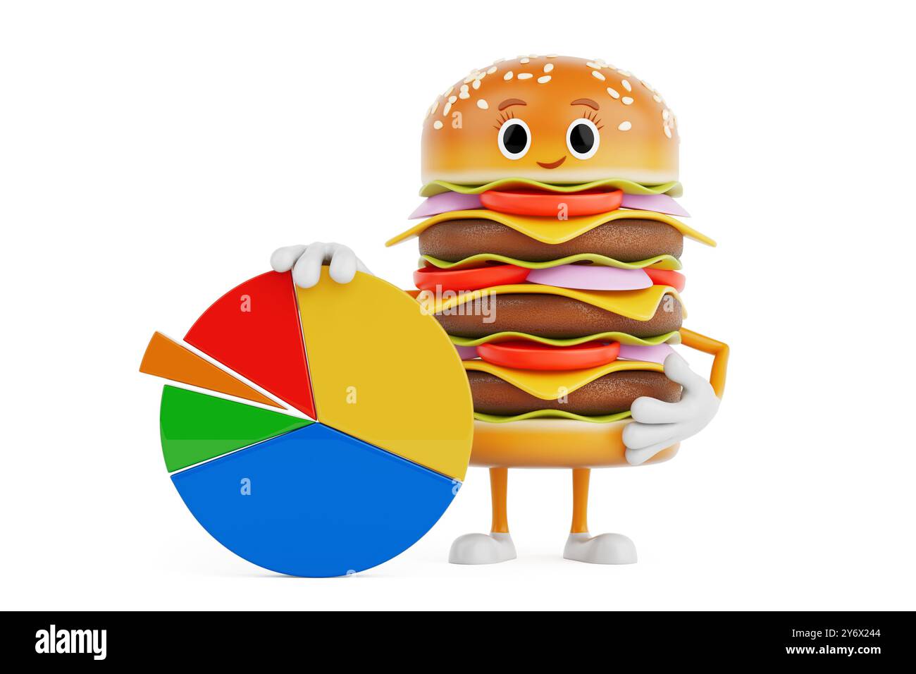 Cartoon Premium Delicious Burger Icon Person Character Mascot with Info ...