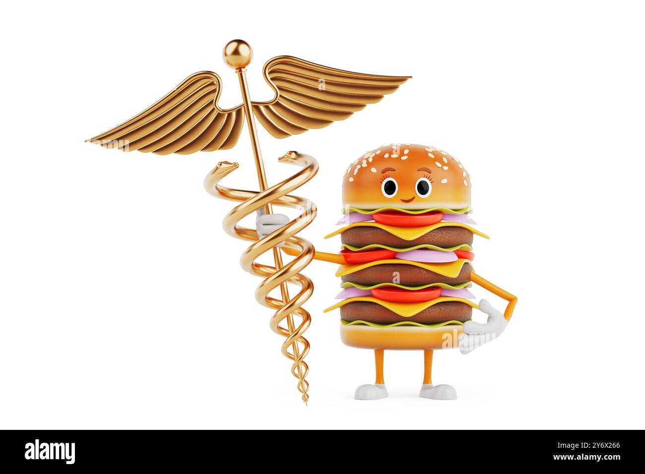 Cartoon Premium Delicious Burger Icon Person Character Mascot with ...