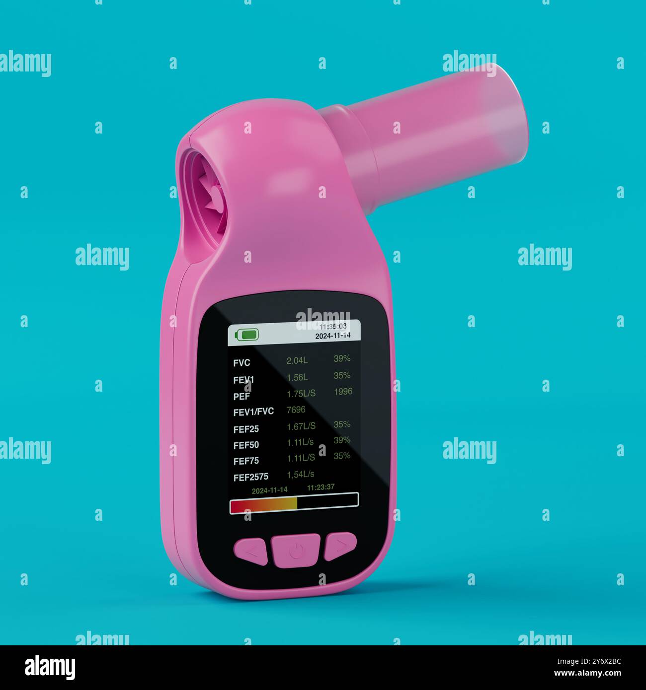 Pink Electronic Medical Pulmonary Spirometer for Measuring Lung ...