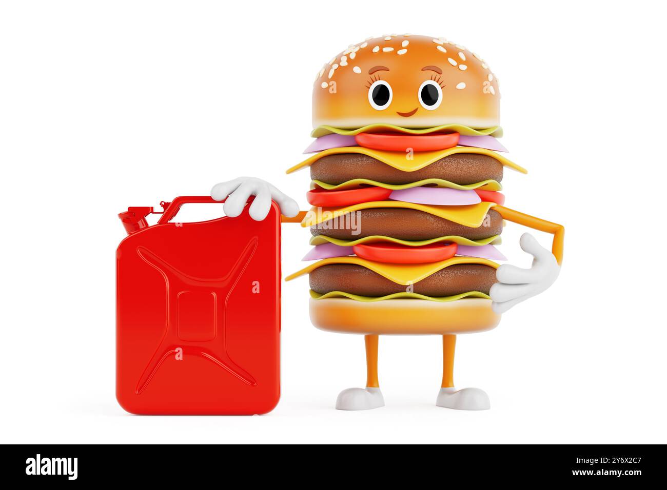 Cartoon Premium Delicious Burger Icon Person Character Mascot with Red ...