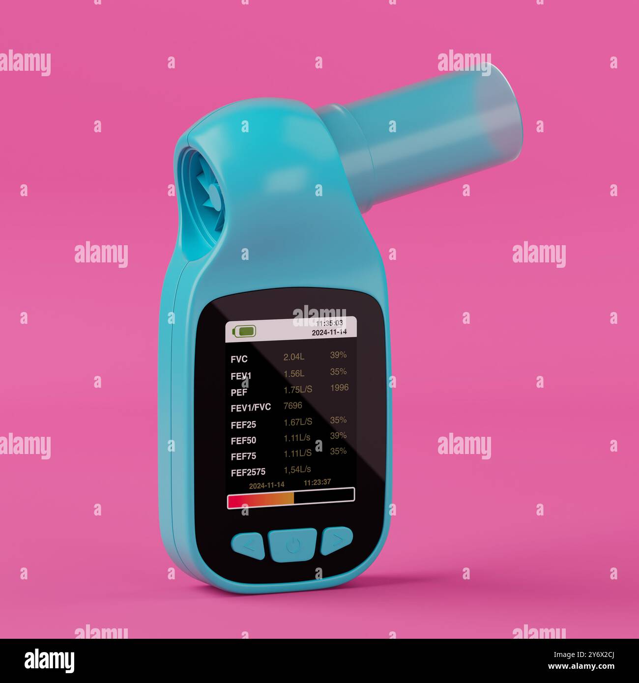 Blue Electronic Medical Pulmonary Spirometer for Measuring Lung ...