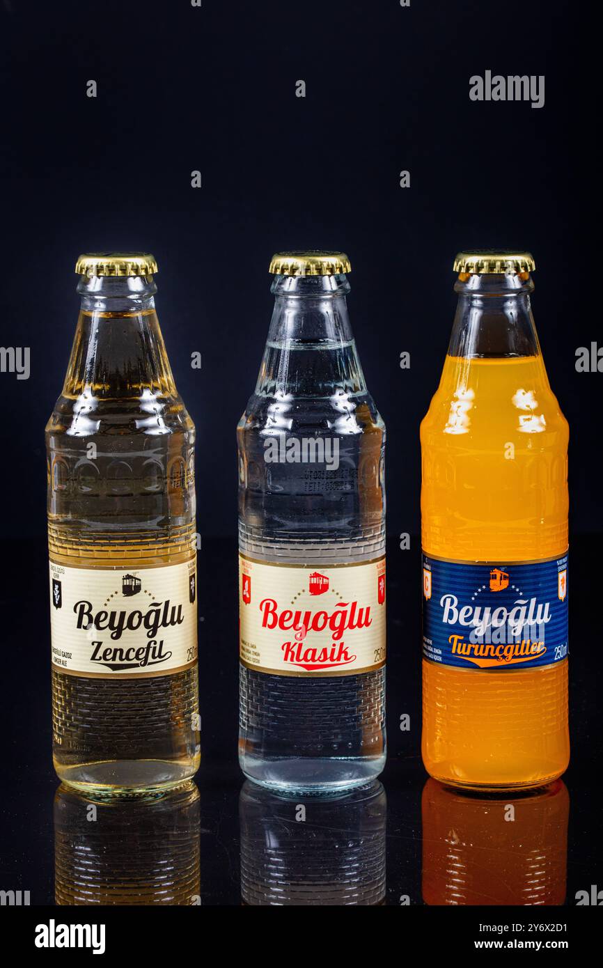 Istanbul, Turkey May 15, 2023; Turkish Traditional Soda Bottle ...