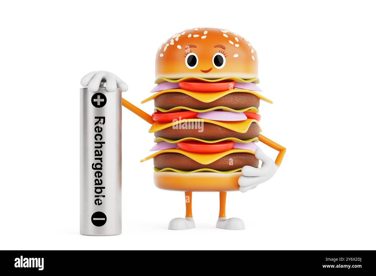 Cartoon Premium Delicious Burger Icon Person Character Mascot with ...