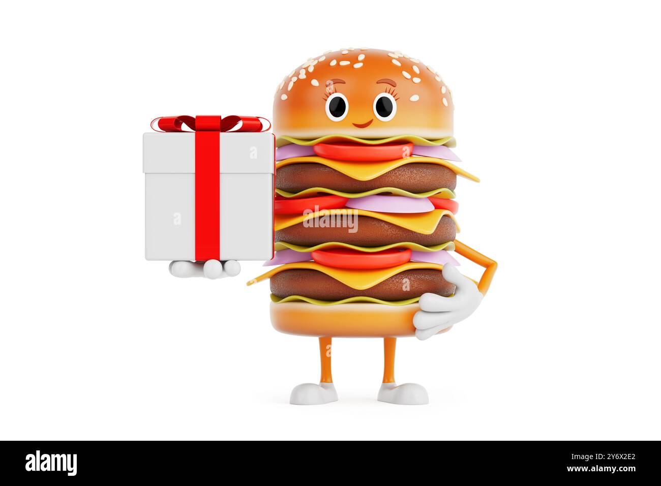 Cartoon Premium Delicious Burger Icon Person Character Mascot and Gift ...