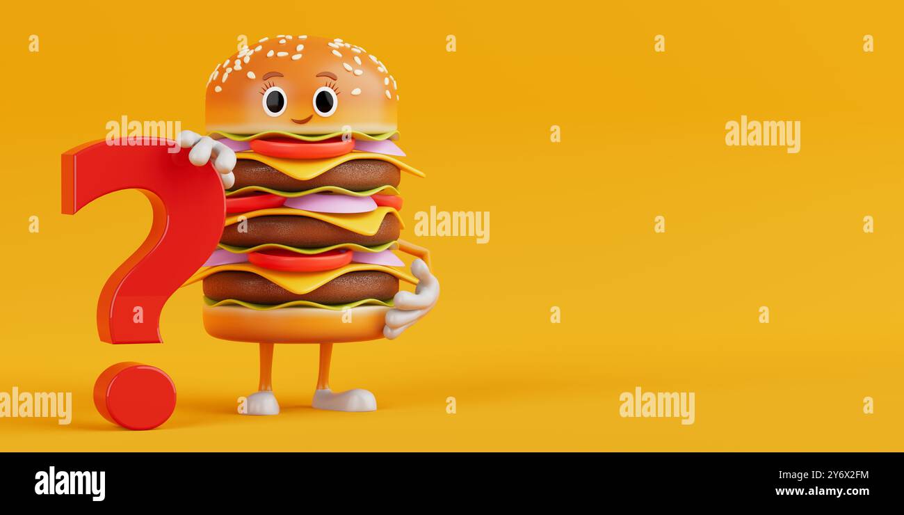 Cartoon Premium Delicious Burger Icon Person Character Mascot with Red ...