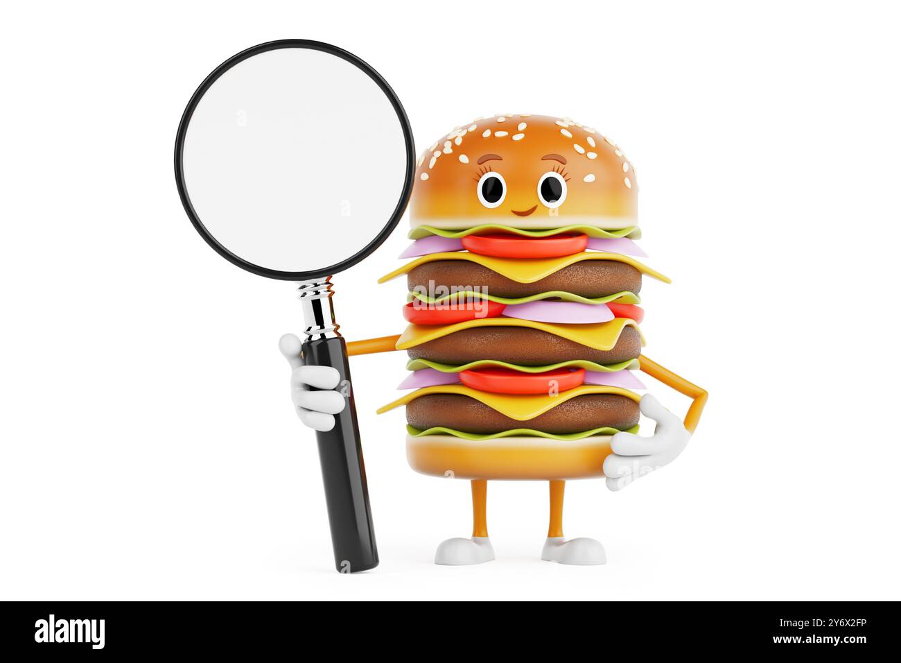Cartoon Premium Delicious Burger Icon Person Character Mascot with ...