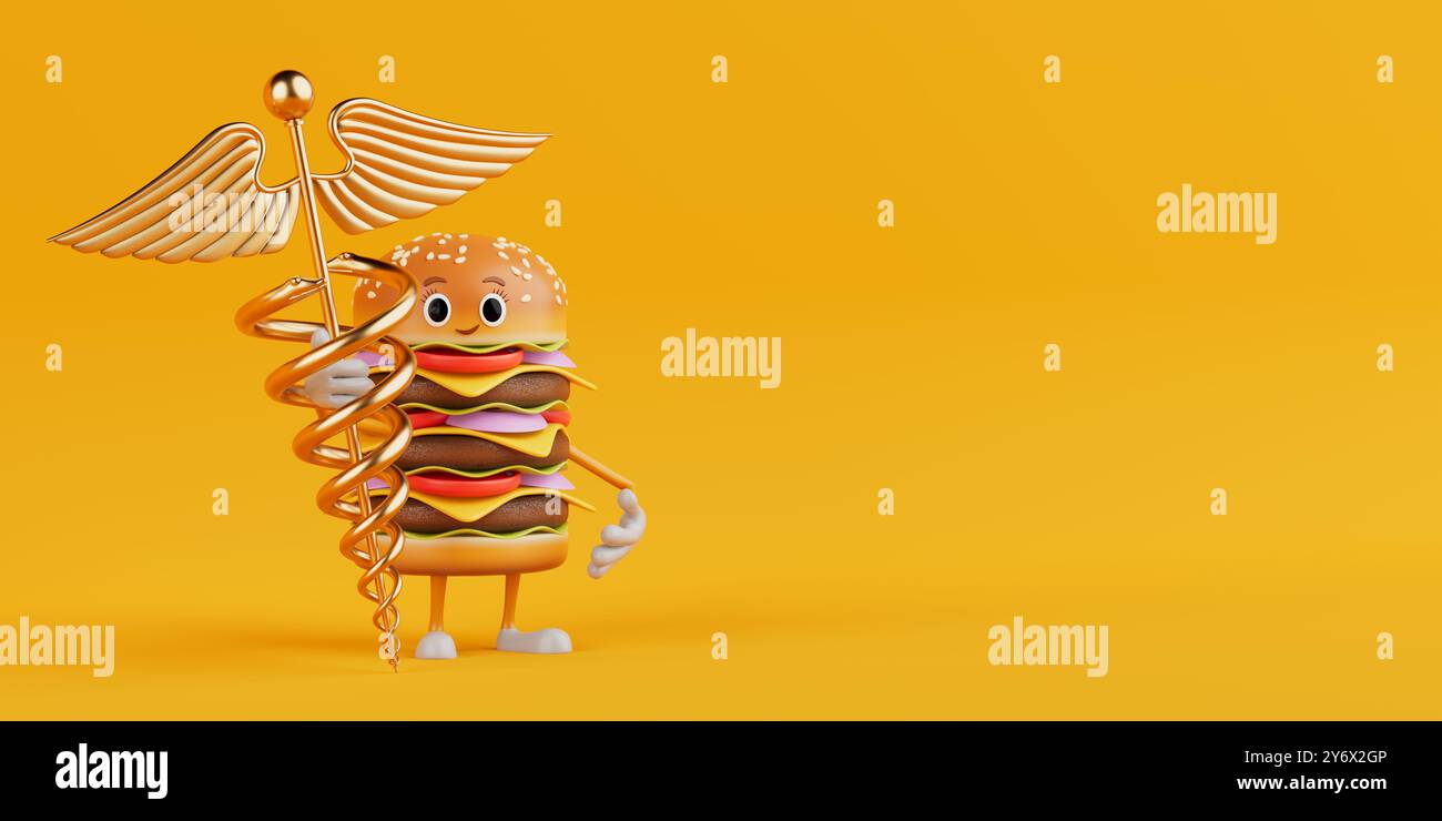 Cartoon Premium Delicious Burger Icon Person Character Mascot with ...