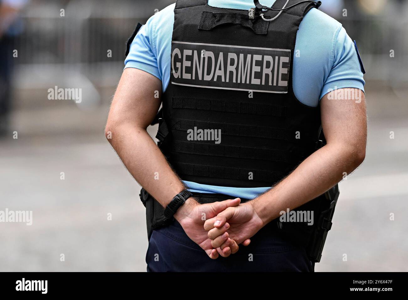 Illustration picture showing a male police officer (man) with uniform ...