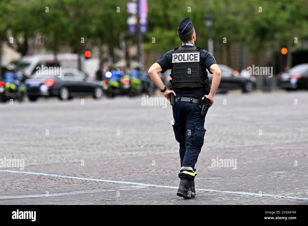Illustration picture showing a male police officer (man) with uniform ...