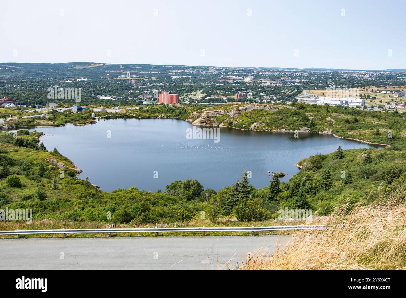 View of George's Pond from Signal Hill National Historic Site in St ...