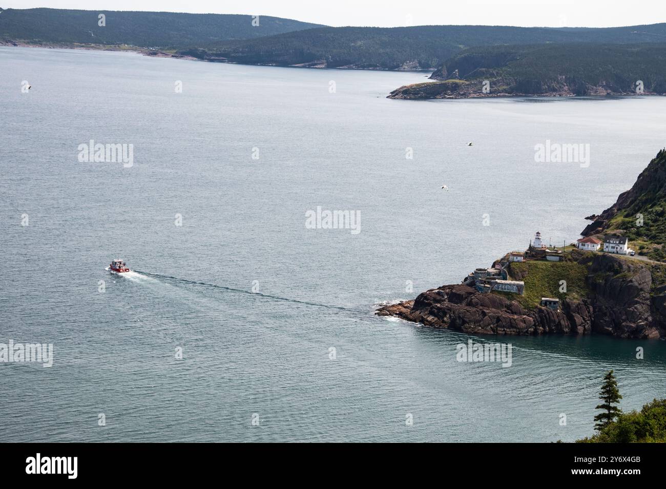 View of Fort Amherst from Signal Hill National Historic Site in St ...