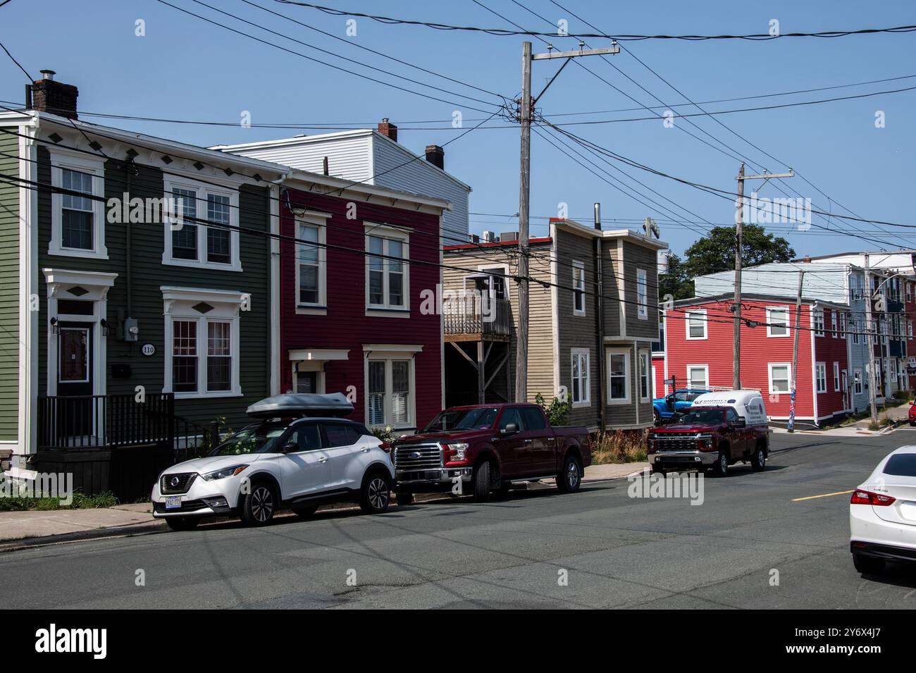 Colorful jellybean row houses in downtown St. John's, Newfoundland ...