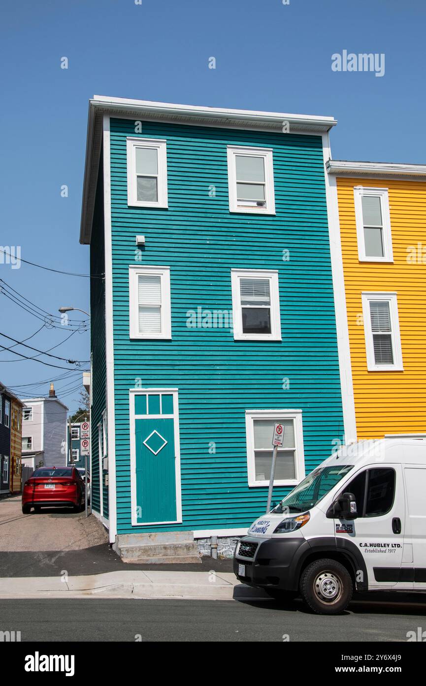 Colorful jellybean row houses in downtown St. John's, Newfoundland ...