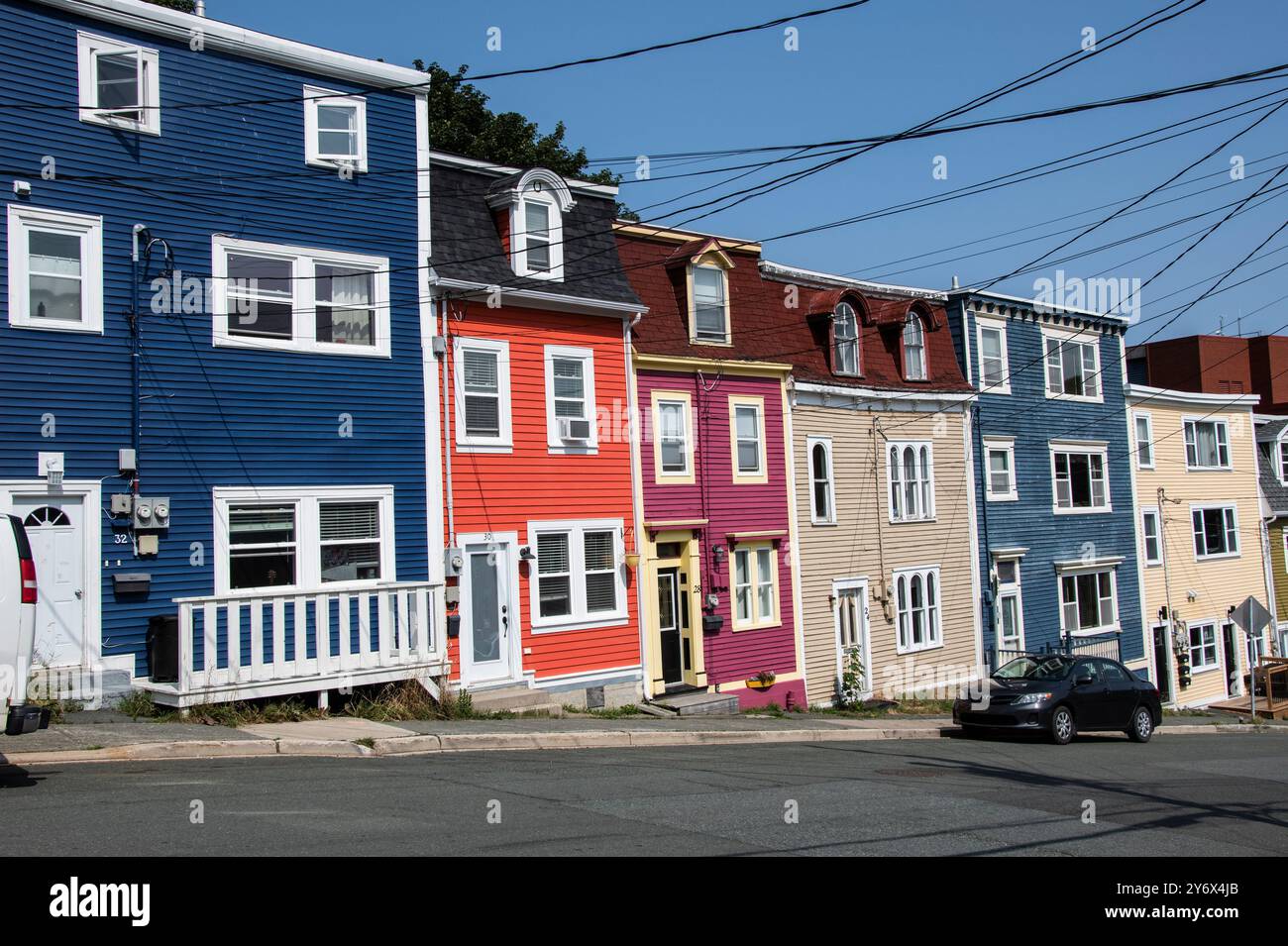 Colorful jellybean row houses in downtown St. John's, Newfoundland ...