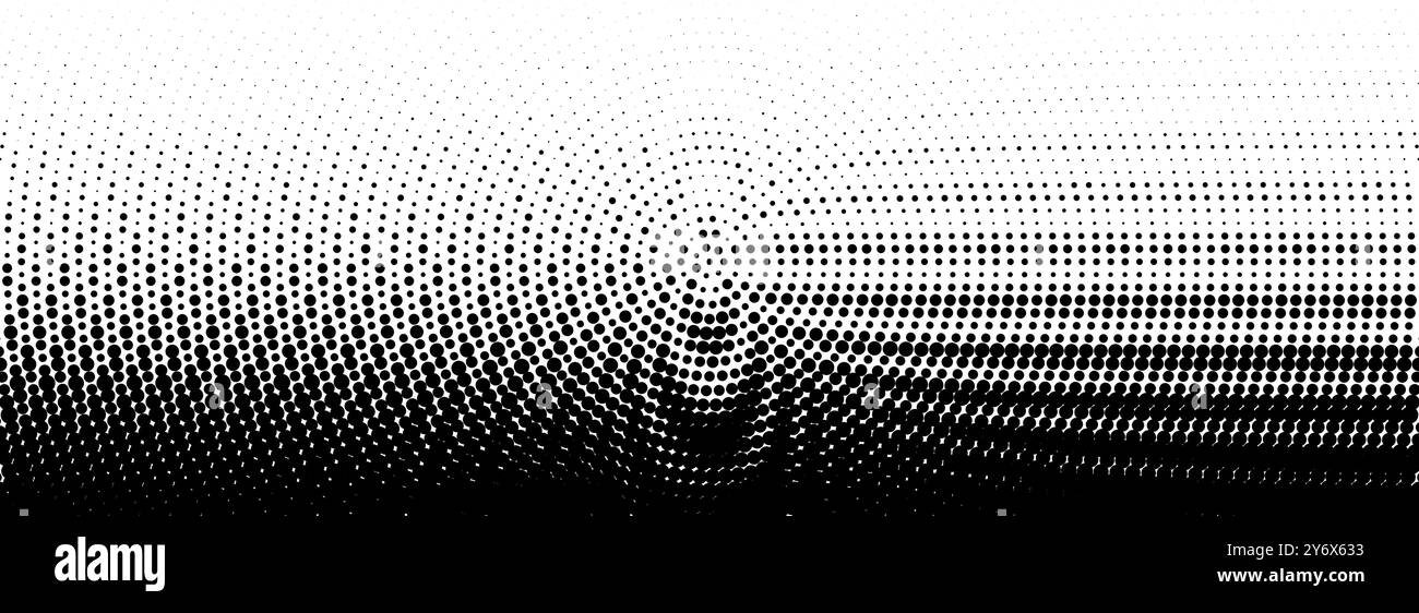 Dotted halftone gradient texture. Fading wave polka dot background. Dot ...
