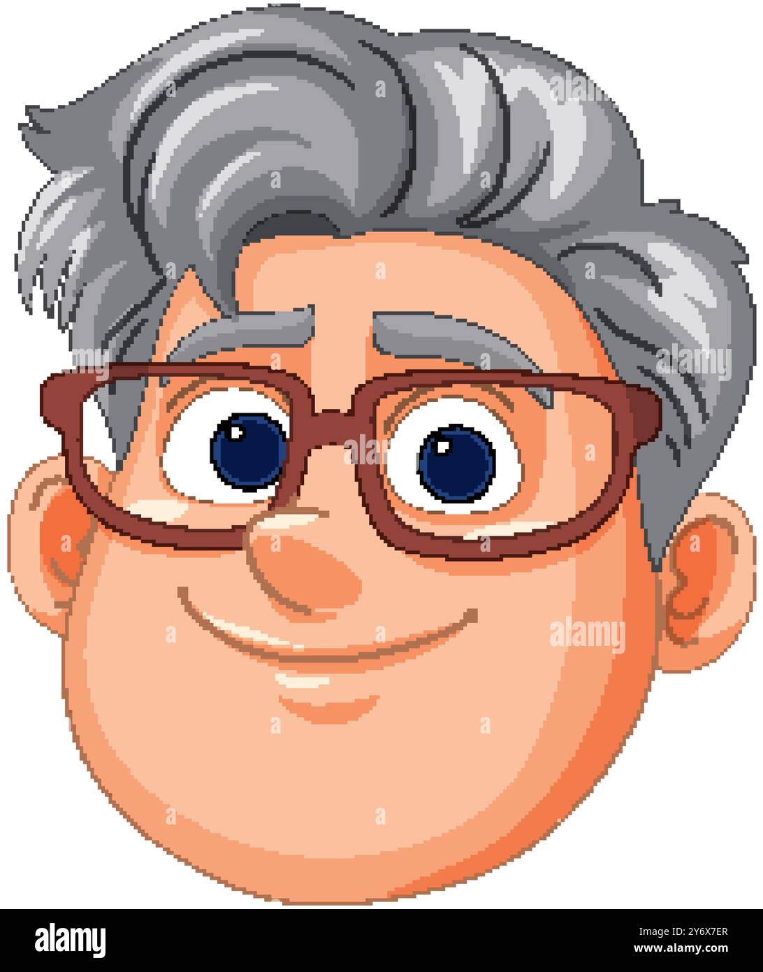 Cartoon illustration of a happy elderly man Stock Vector Image & Art ...