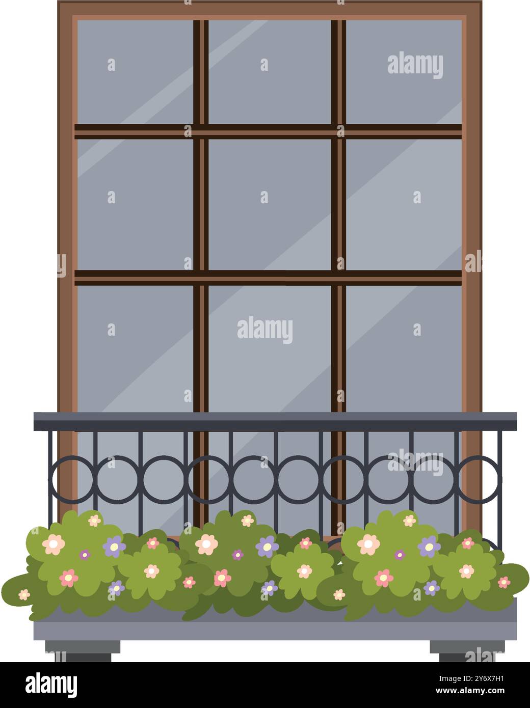 Glass balcony railing Cut Out Stock Images & Pictures - Alamy