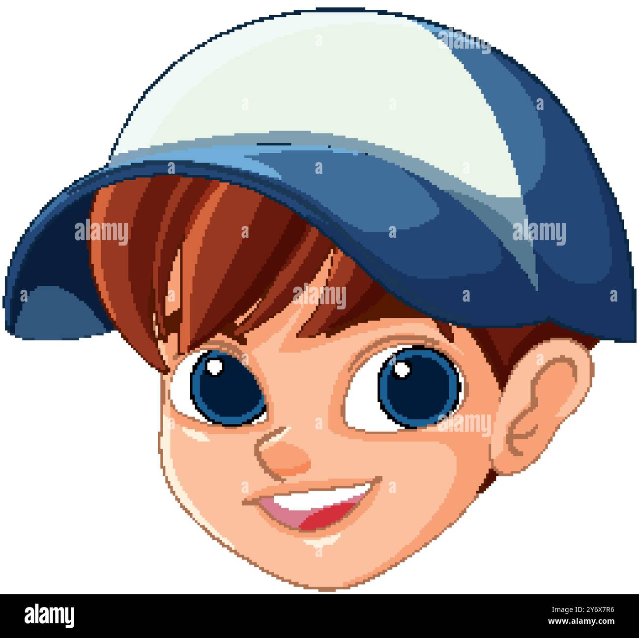 Boy wearing baseball cap Stock Vector Images - Alamy