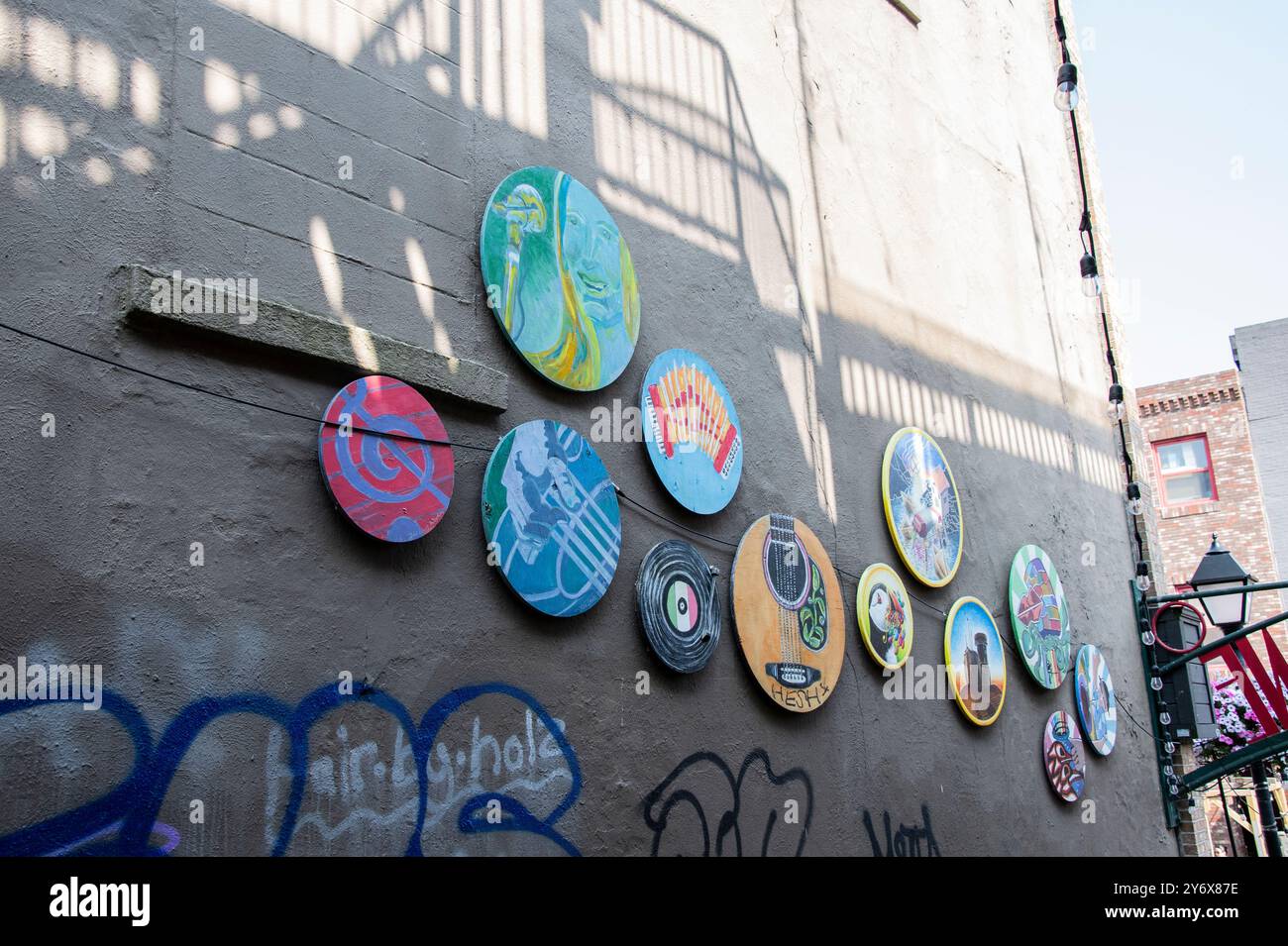 Vinyl record decorations celebrating music in downtown St. John's ...