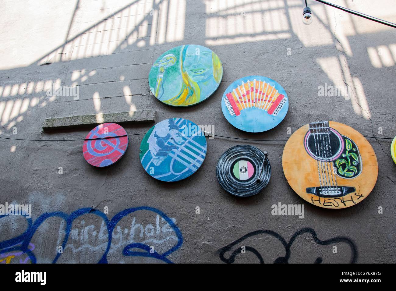 Vinyl record decorations celebrating music in downtown St. John's ...