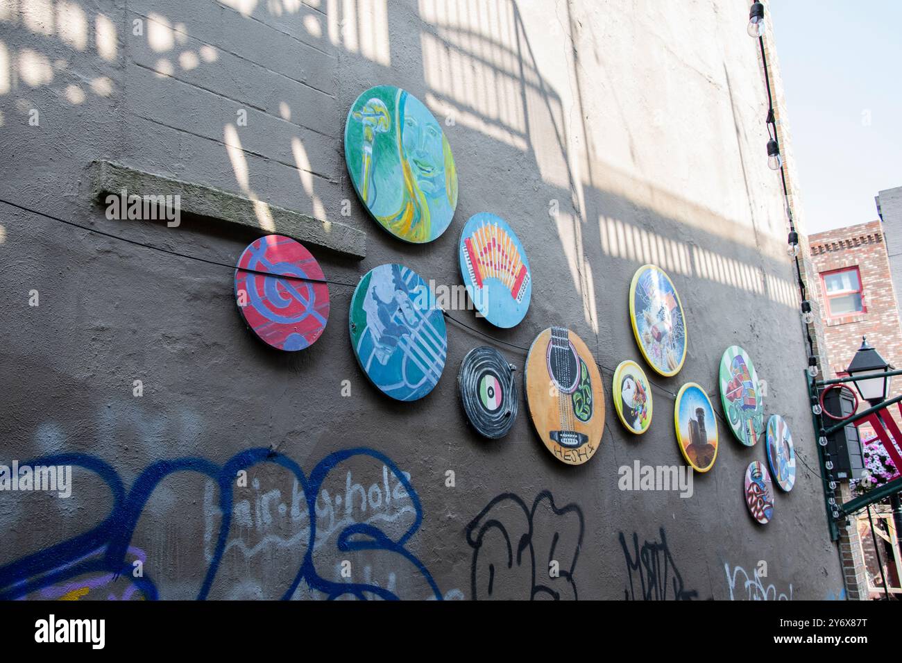 Vinyl record decorations celebrating music in downtown St. John's ...