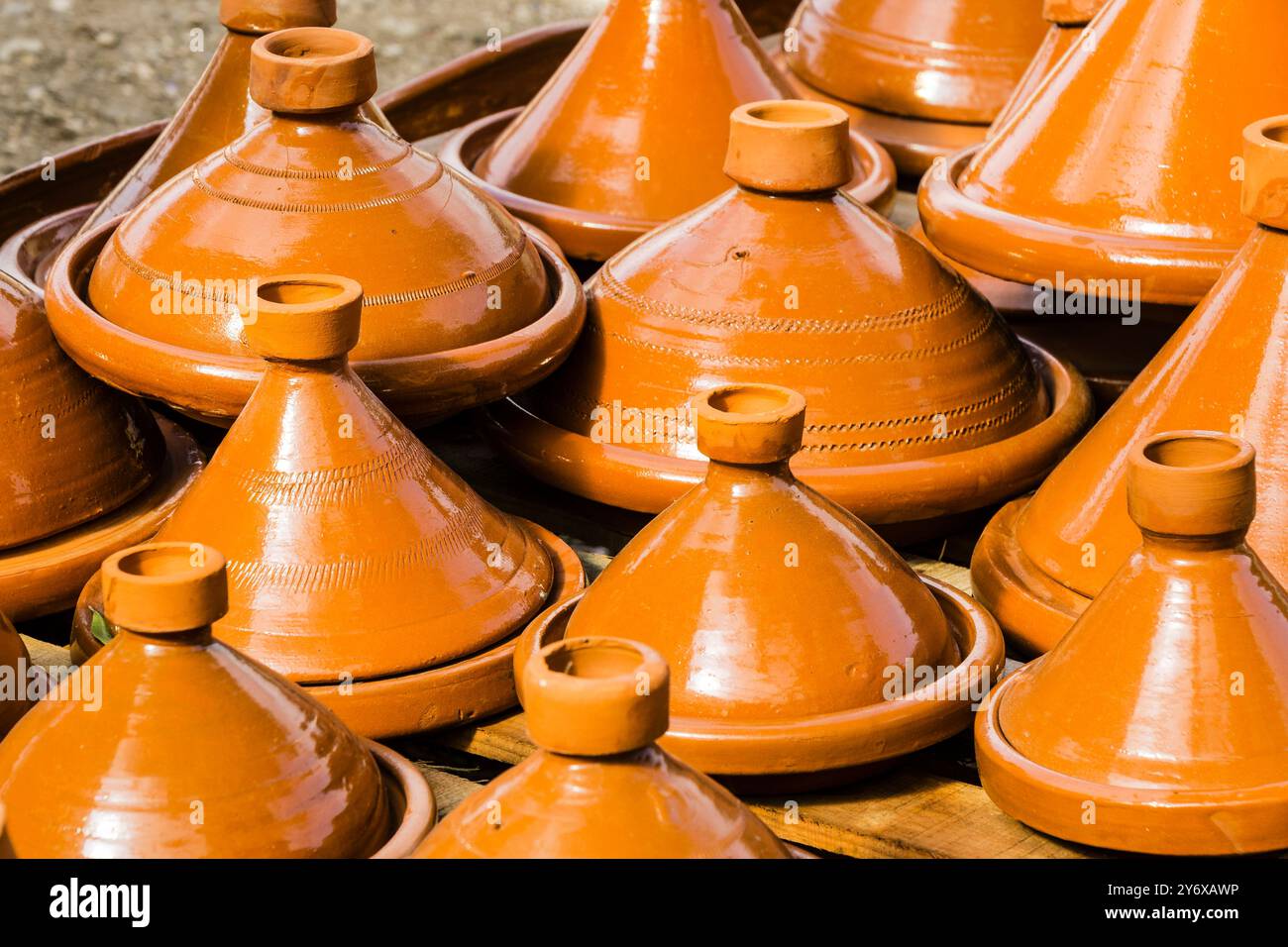 "Tajines", typical Moroccan terracotta casserole dish, Tetouan, Morocco ...