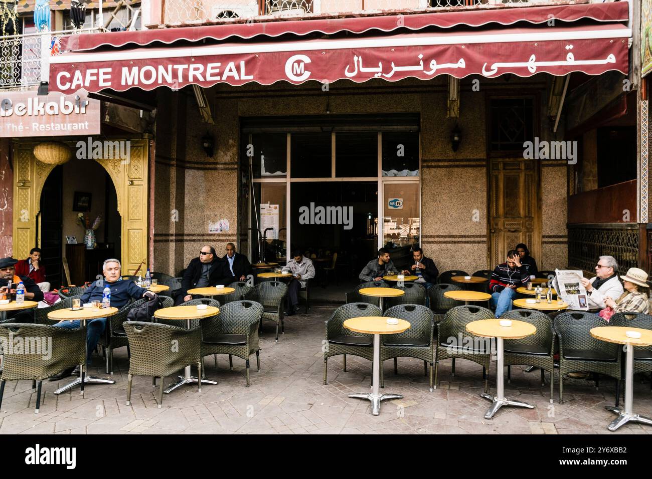 cafe Montreal,Marrakech, Morocco, north of Africa, African continent ...