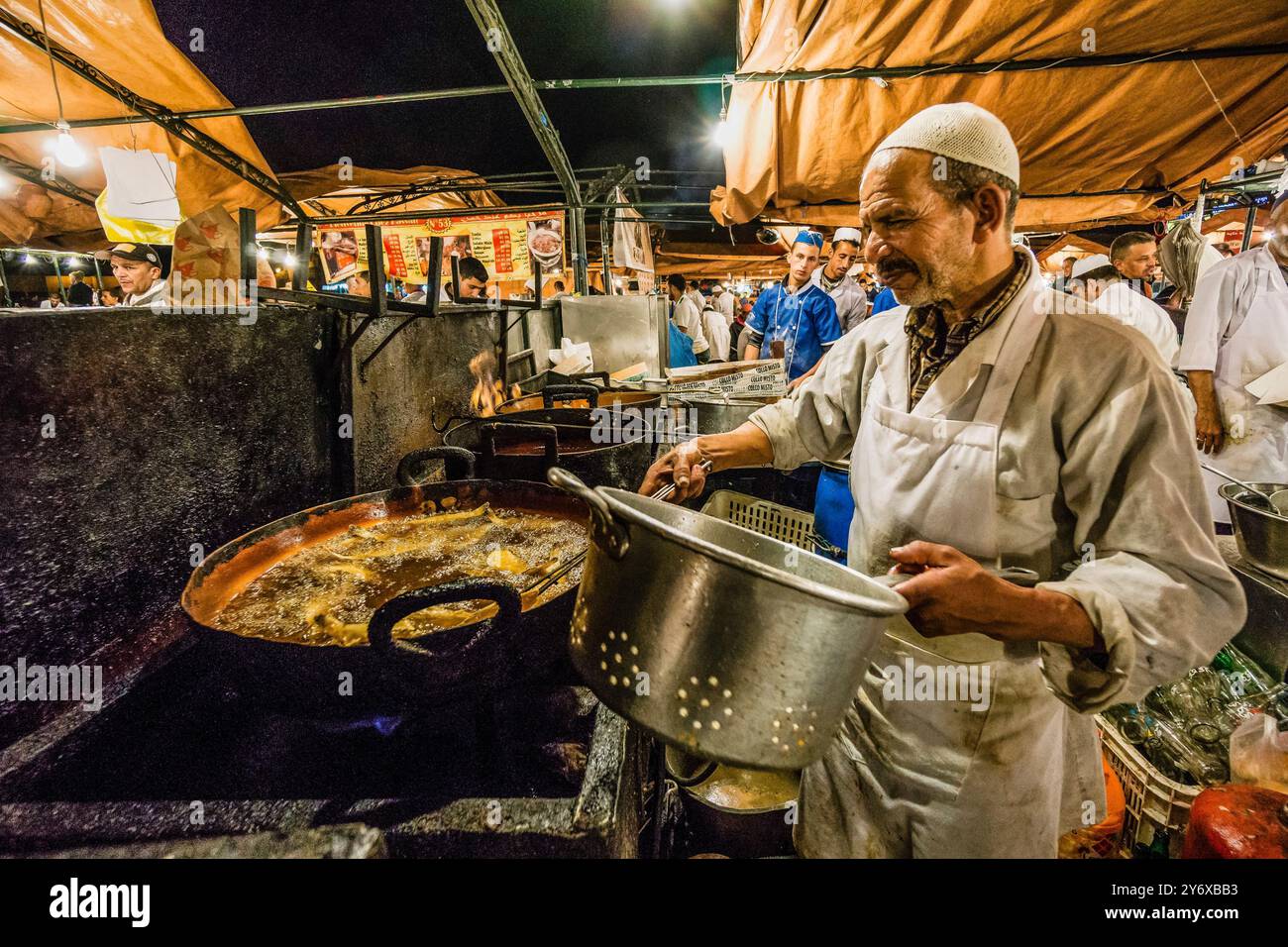 street restaurants, Plaza Jamaa el Fna, Marrakech, Morocco, north of ...