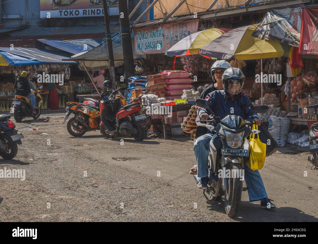 Balikpapan, Indonesia - June 26th, 2024. They are shopping at the ...