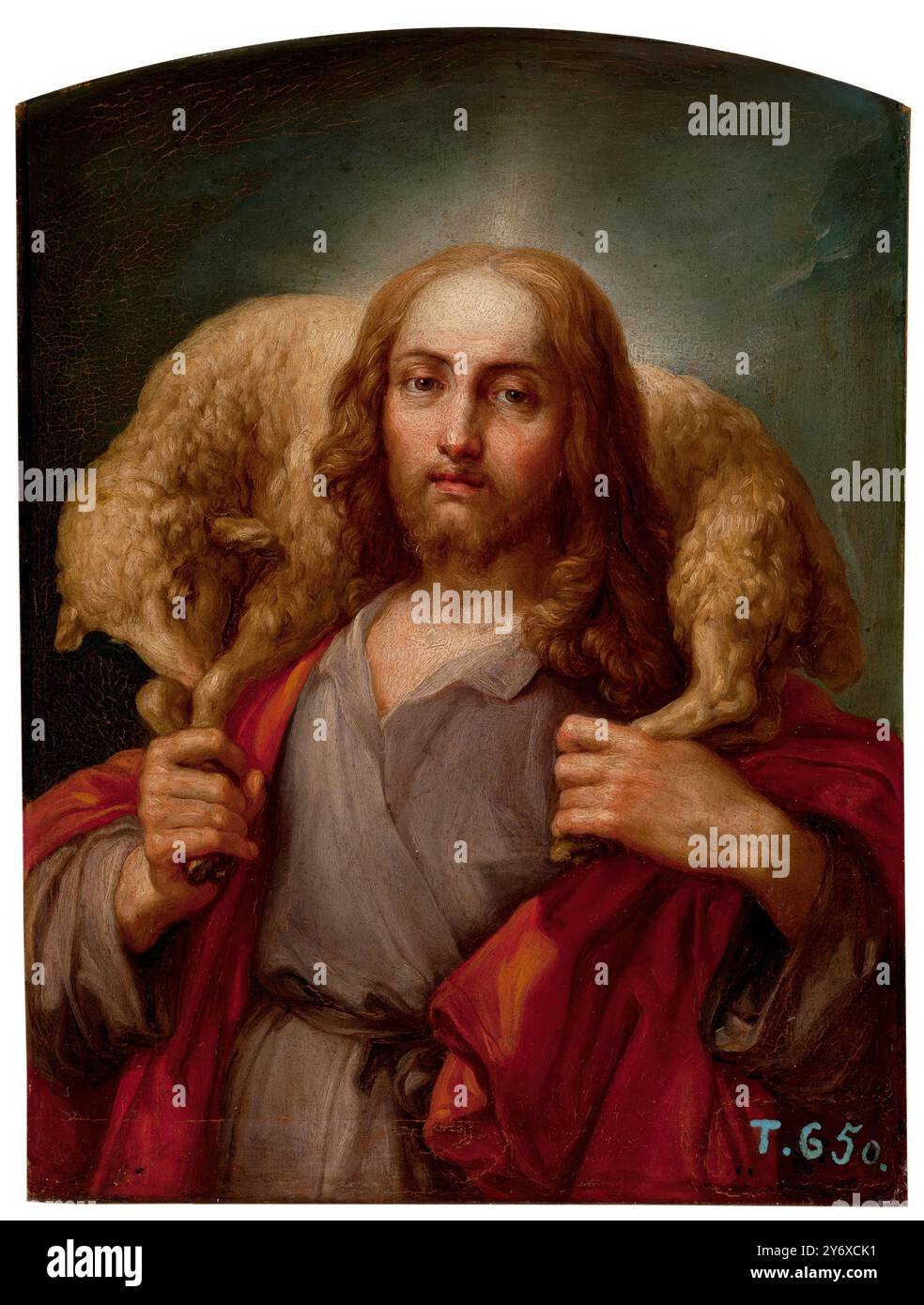 Vicente López Portaña / 'The Good Shepherd'. Ca. 1800. Oil on panel ...