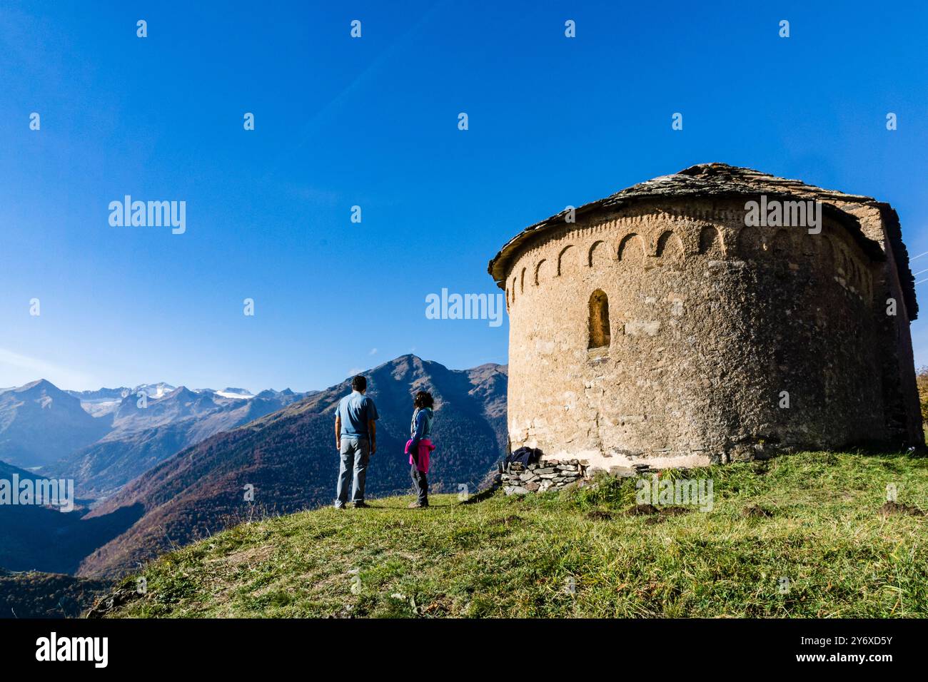 Chapel of Sant Miqueu (chapel of San Miguel), dated to the 10th century ...
